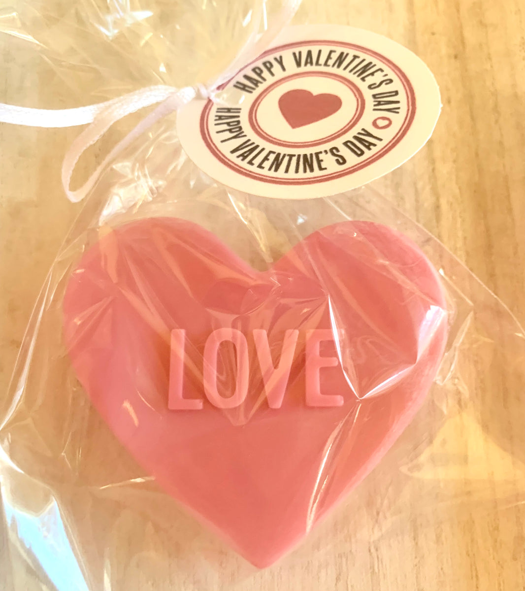 3D Large Valentine Candy "Love" Heart Soap – Plunk Soap Company